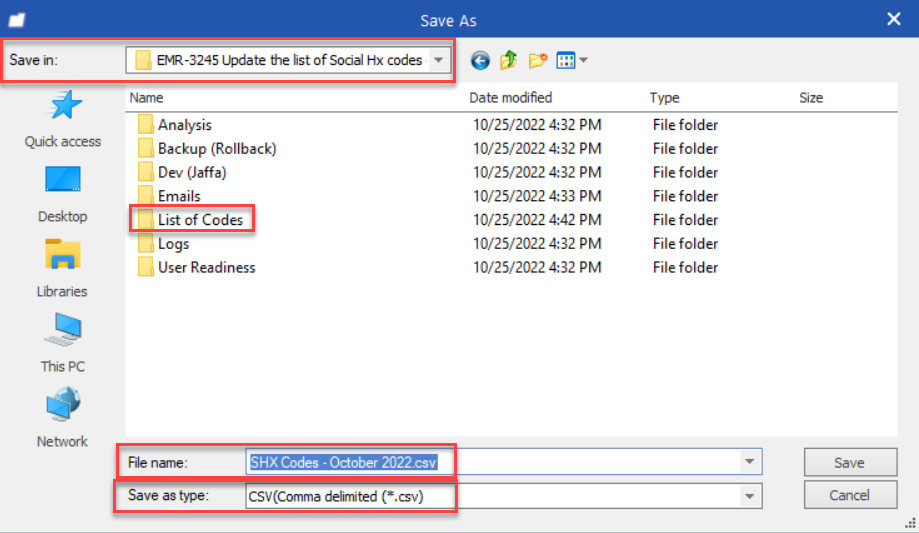 Process for Exporting SHx Codes – IMITS