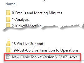 New Clinic Toolkit - Intro and Version Tracker – IMITS
