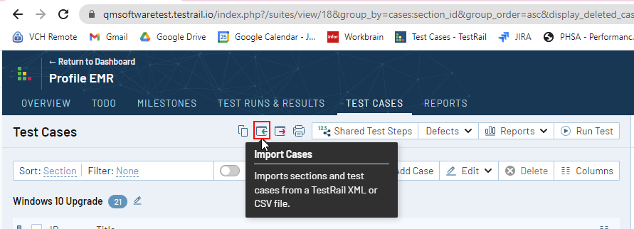 Import Test Case(s) into TestRail using CVS template and cfg file – IMITS