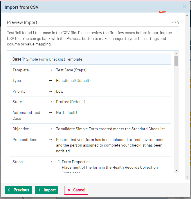 Import Test Case(s) into TestRail using CVS template and cfg file – IMITS