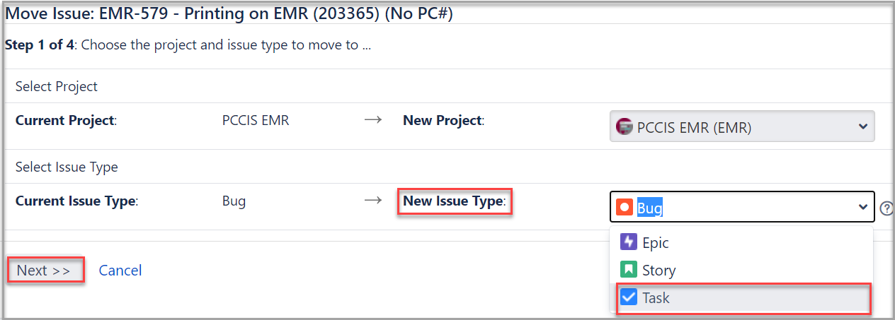 How to Convert a Bug to a Task – IMITS