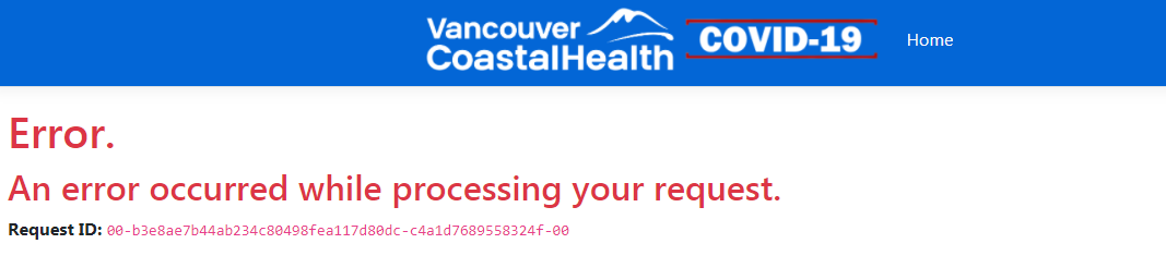 Error Message: An error occurred while processing your request. – IMITS