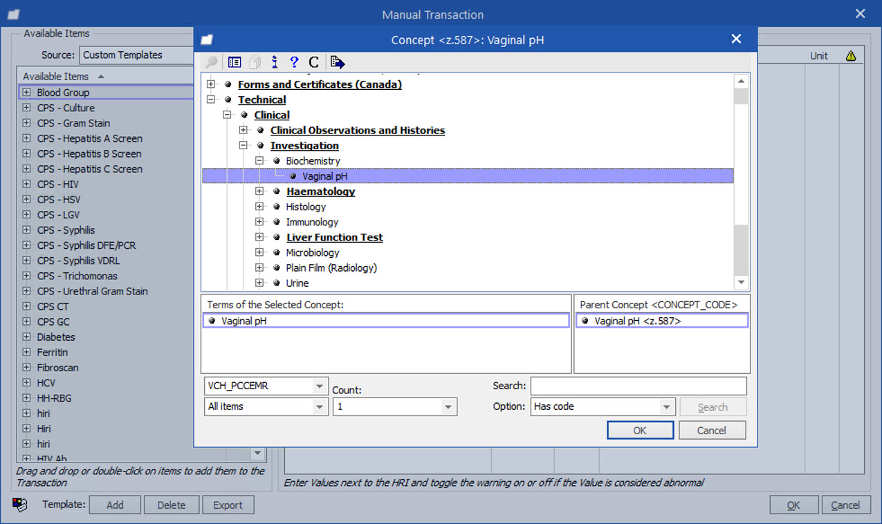 Manage Manual Transaction Templates – IMITS
