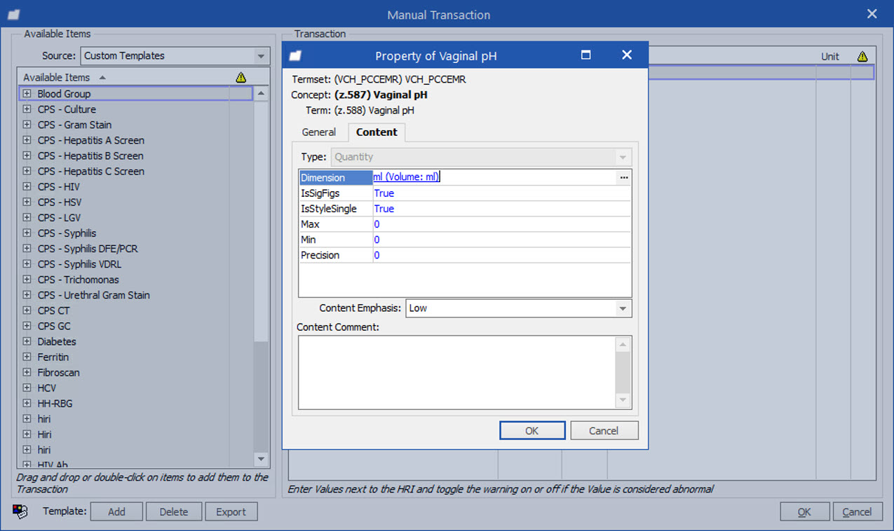Manage Manual Transaction Templates – IMITS