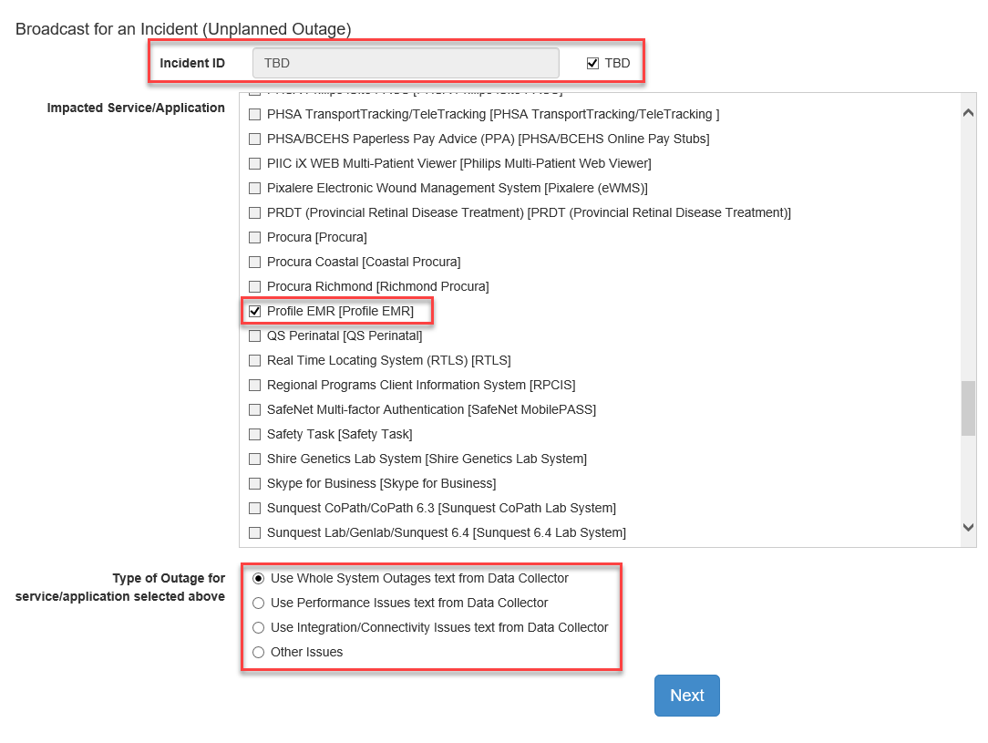 IT Broadcast Templates for EMR – IMITS