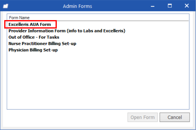 Excelleris Acceptable Use Authorization (AUA) Form – IMITS